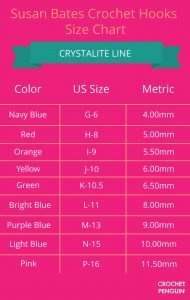 Susan Bates Crochet Hooks Size Chart - Free Download 2025
